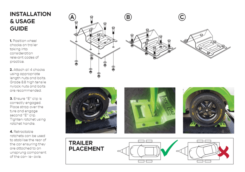 Wheel Chock Plates Pair - RW25 | Lock and Load Transport – Lock & Load ...
